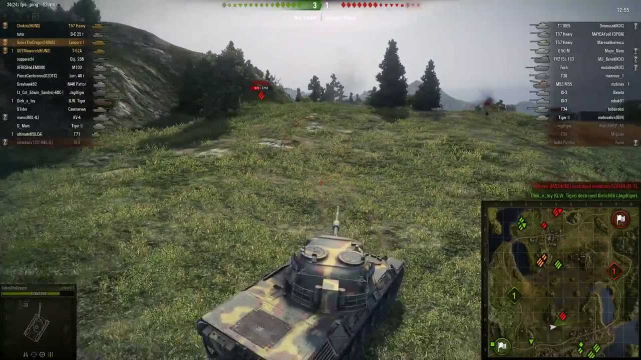 World of Tanks - Leopard 1 gameplay - 10000+DMG / 5 kill / turning the ...