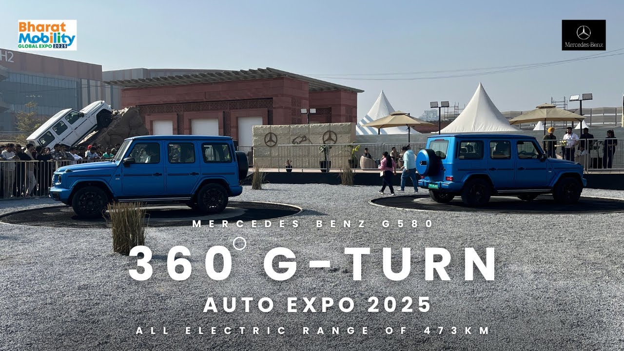 Mercedes Benz Electric G-wagon 360 degree G-turn | Auto Expo 2025 | # ...