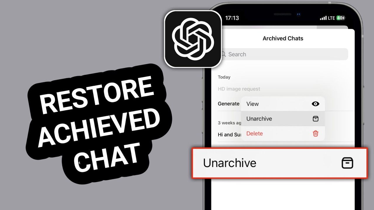How to Recover Archived Chats on Chat GPT(Step-by-Step Guide) - YouTube