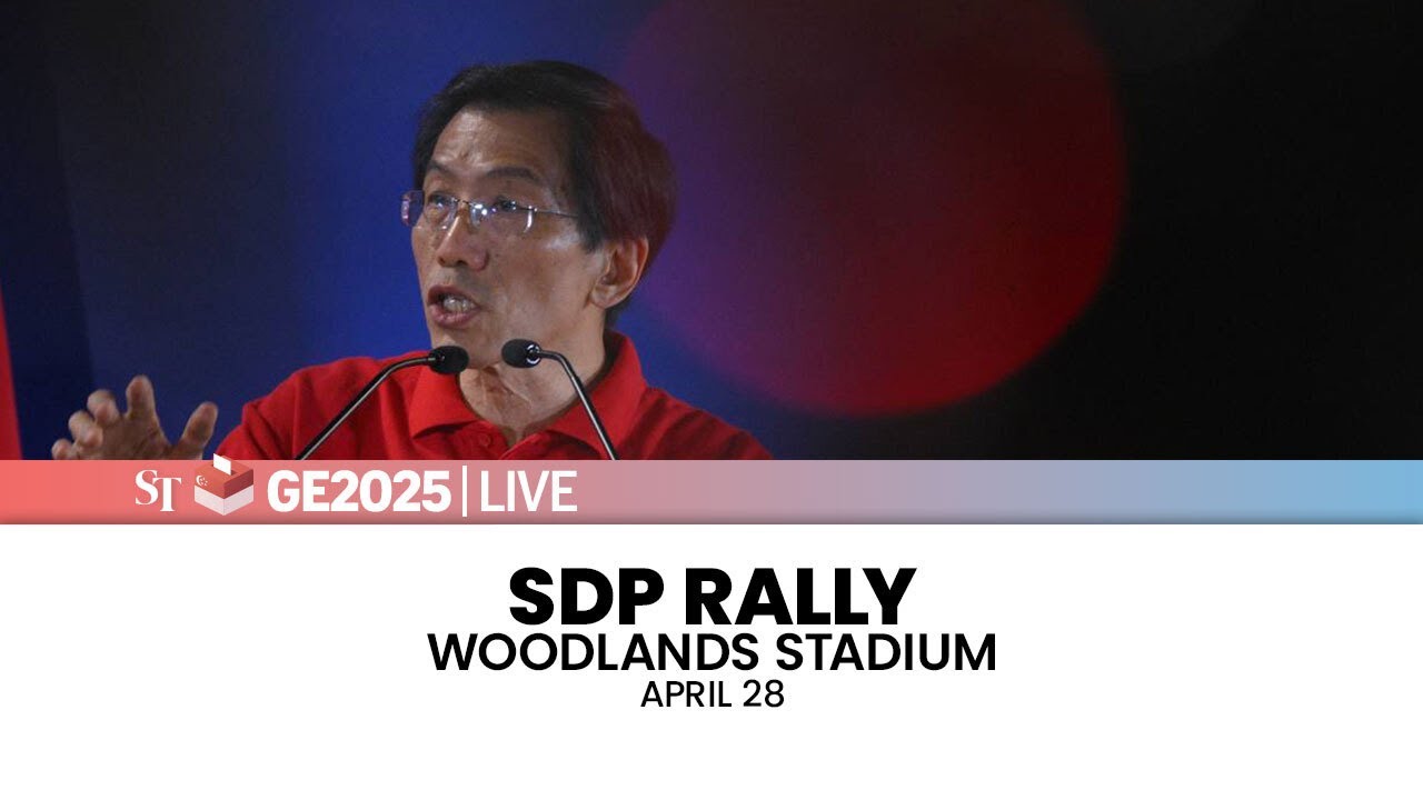 [LIVE] SDP rally at Woodlands Stadium | Marsiling-Yew Tee GRC | April ...