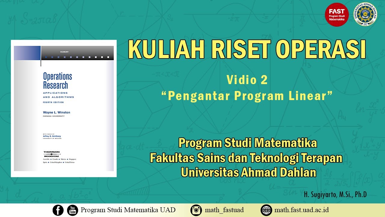 P2 | Pengantar Program Linear | Kuliah Riset Operasi 2022 - YouTube