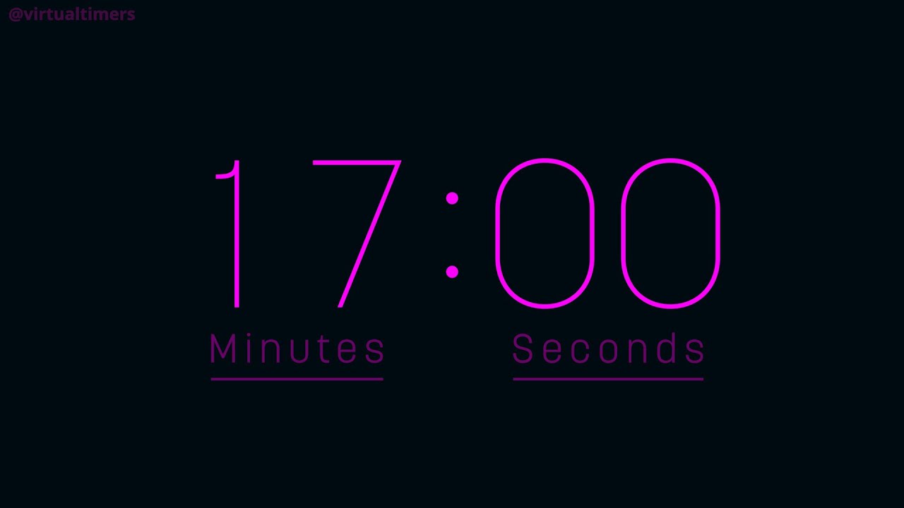 17 Minutes Countdown Timer with Alarm & Time Markers / Chapters ...