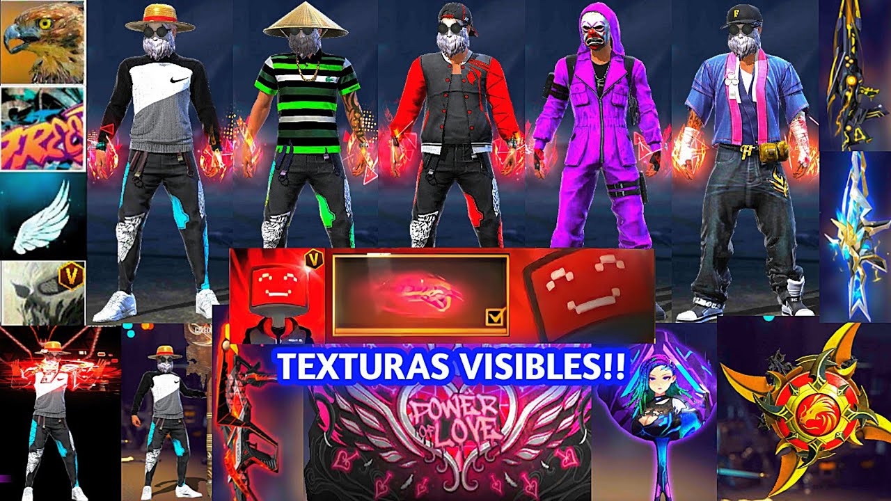 MEJOR ACTUALIZACION TEXTURAS FREE FIRE TEXTURAS PARA FREE FIRE ...