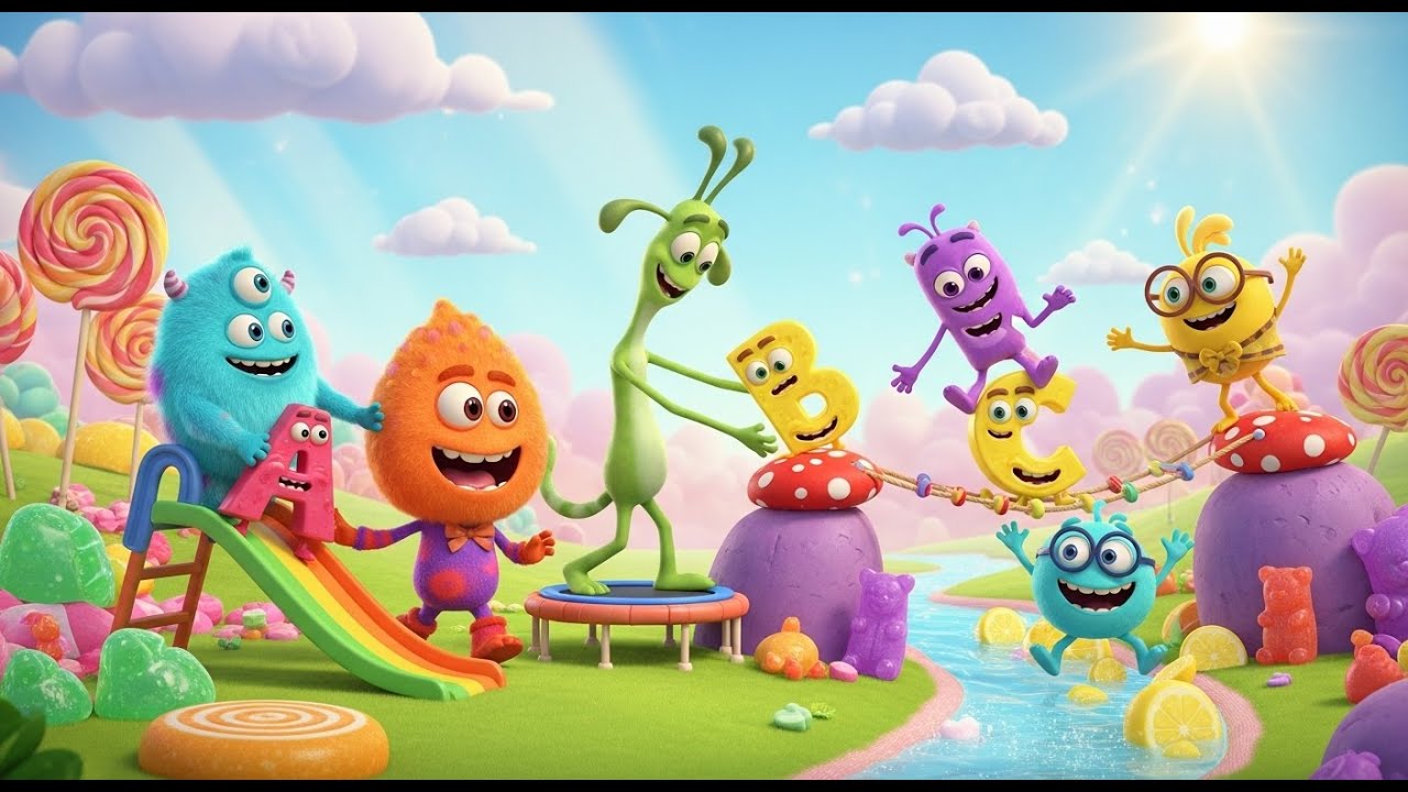 Learn ABCs with Smiling Monsters | Nursery Rhyme Song for Kids - YouTube