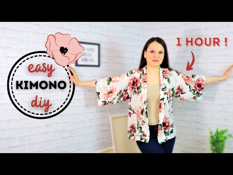 DIY a Kimono-style cardigan in just 1 hour 😍 - beginner friendly tutorial!