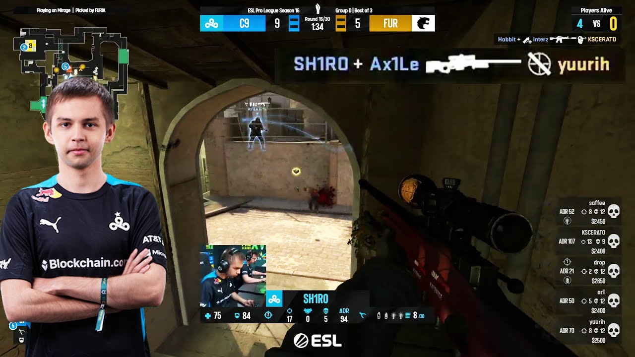 full destroying by SH1RO | Cloud9 vs FURIA - YouTube