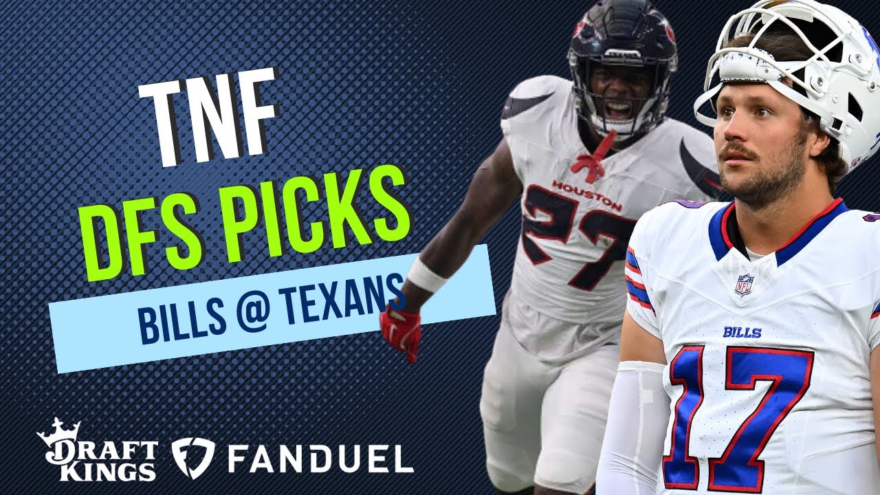 NFL Week 12 TNF | Bills vs Texans | DFS Picks for DraftKings, FanDuel ...