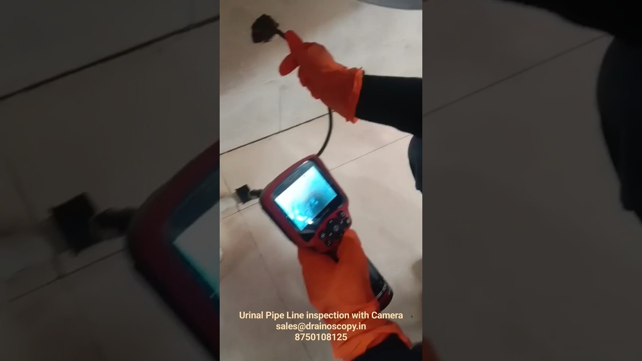 Urinal Pipe Line Inspection Camera @drainoscopy - YouTube