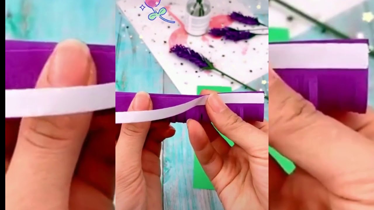 Easy Lavender | How to make Beautiful lavender paper flowers | Origami ...