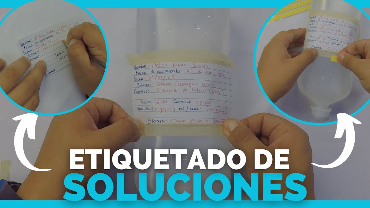 Como ROTULAR UN MEMBRETE para SOLUCIONES | PASO A PASO | ENFERMERIA ...