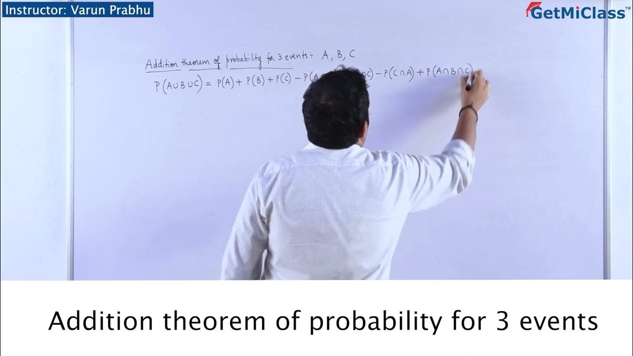 Addition theorem of probability for 3 events - YouTube