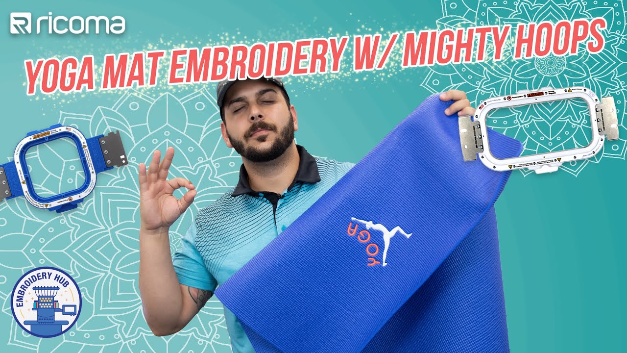 Yoga Mat EMBROIDERY | MIGHTY HOOPS For Thick Material | Free Design ...