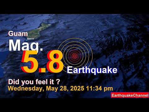 North Pacific Ocean, 76 km South of Dededo Village, Dededo, Guam Earthquake today now
