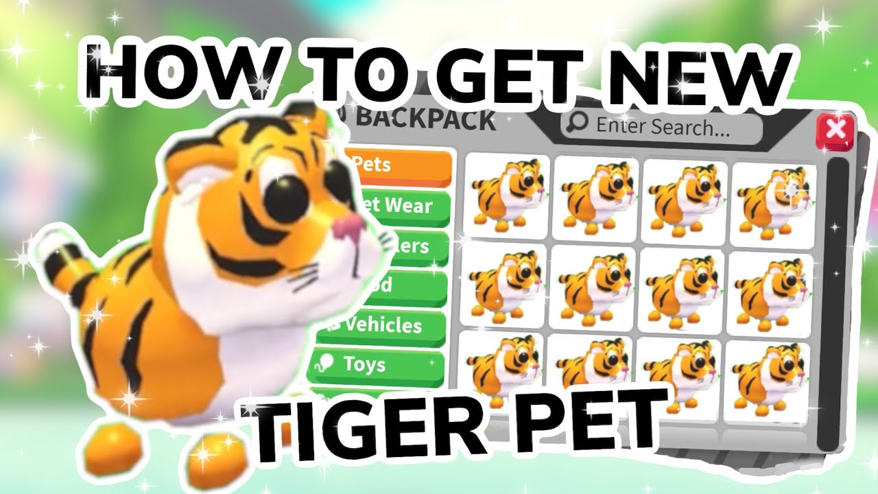 HOW TO GET THE NEW TIGER PET IN ADOPT ME ROBLOX - YouTube