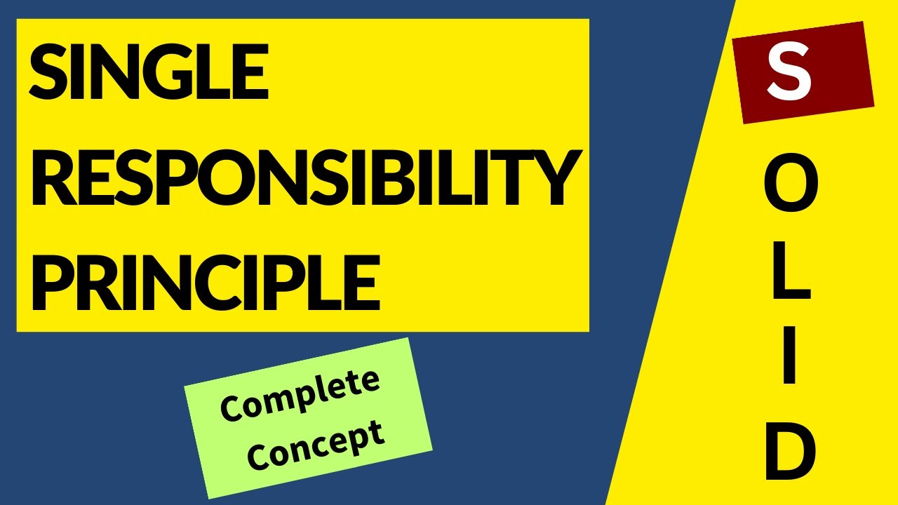 Single Responsibility Principle | Complete Concept | Interview Question ...