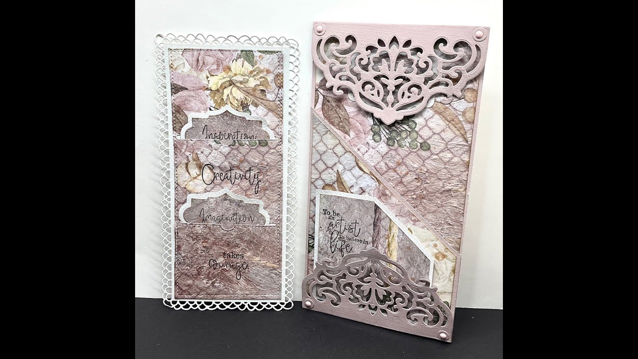 New envelope die for a slimline card from Studio Light. - YouTube