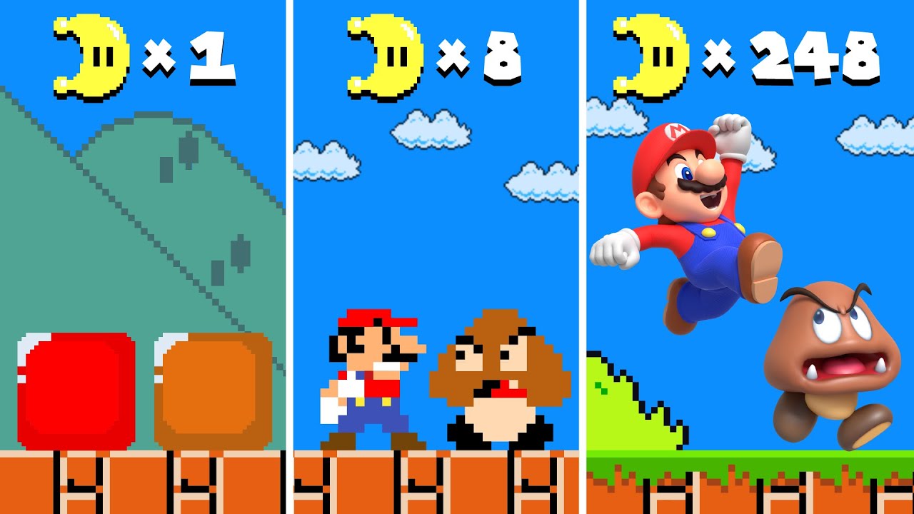 Mario but Every Moon Make Mario and Goomba More Realistic... - YouTube