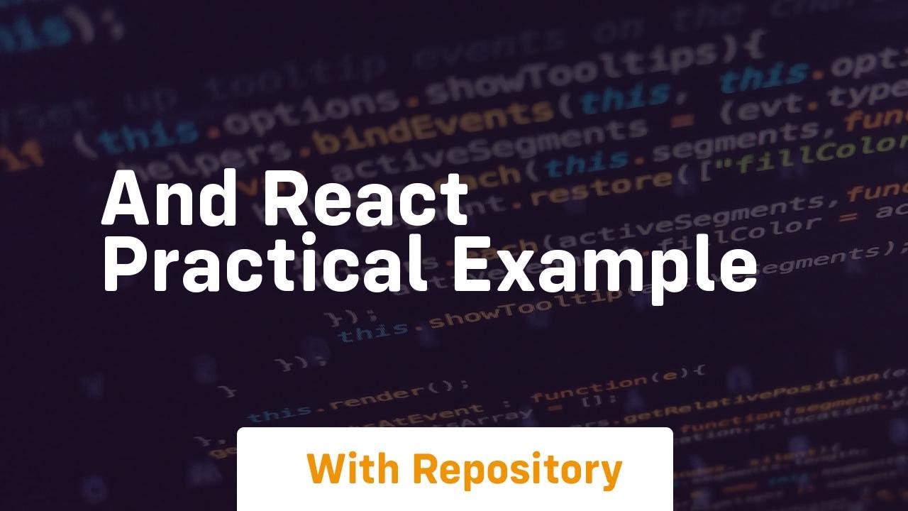 and react practical example - YouTube