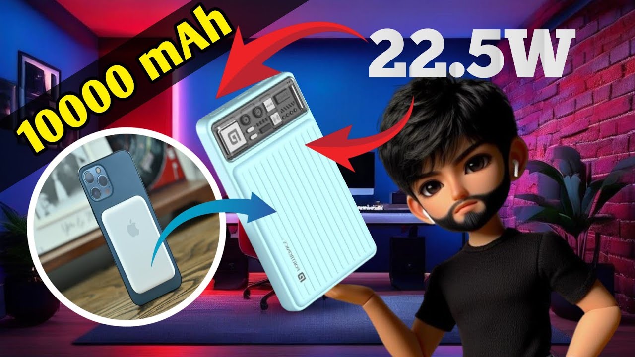 Smaller Mini 10000 mAh Magsafe Power Bank - Portronics Luxcell Mini ...