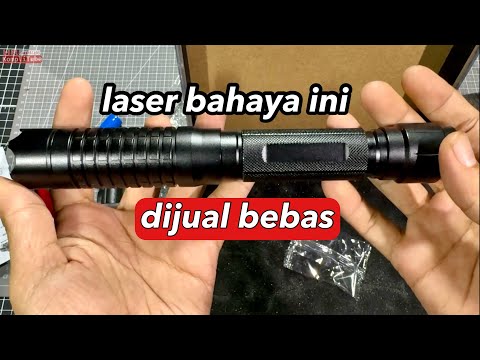Uji Laser biru class 3 pakai 2 baterai harga 900 ribuan