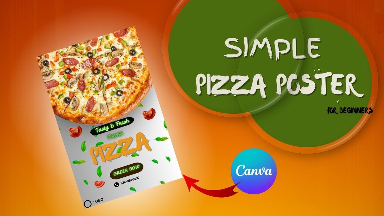 CREATE a Simple and Easy Pizza Poster for Beginners! - YouTube