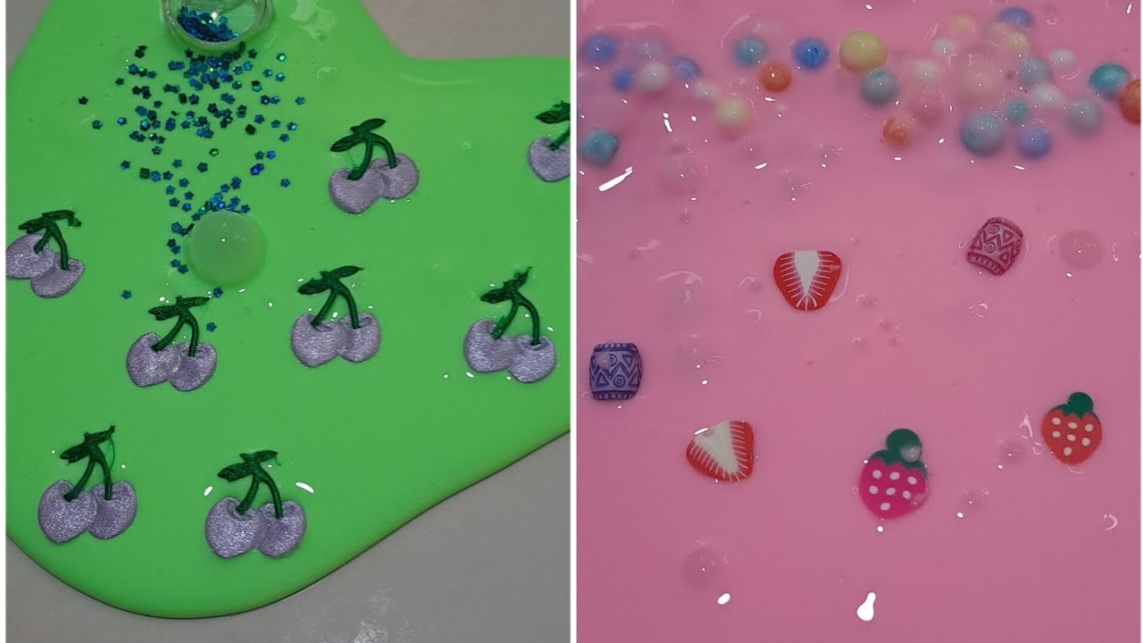 The most incredible strawberry and cherry slime🍓🍒 Relax with ASME slime ...