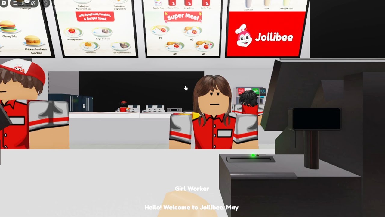working at jollibee in roblox - YouTube