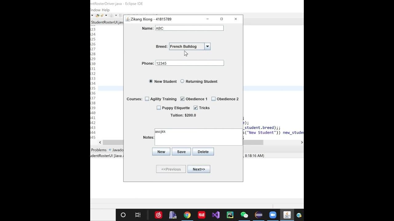 JAVA Student Roster System - YouTube