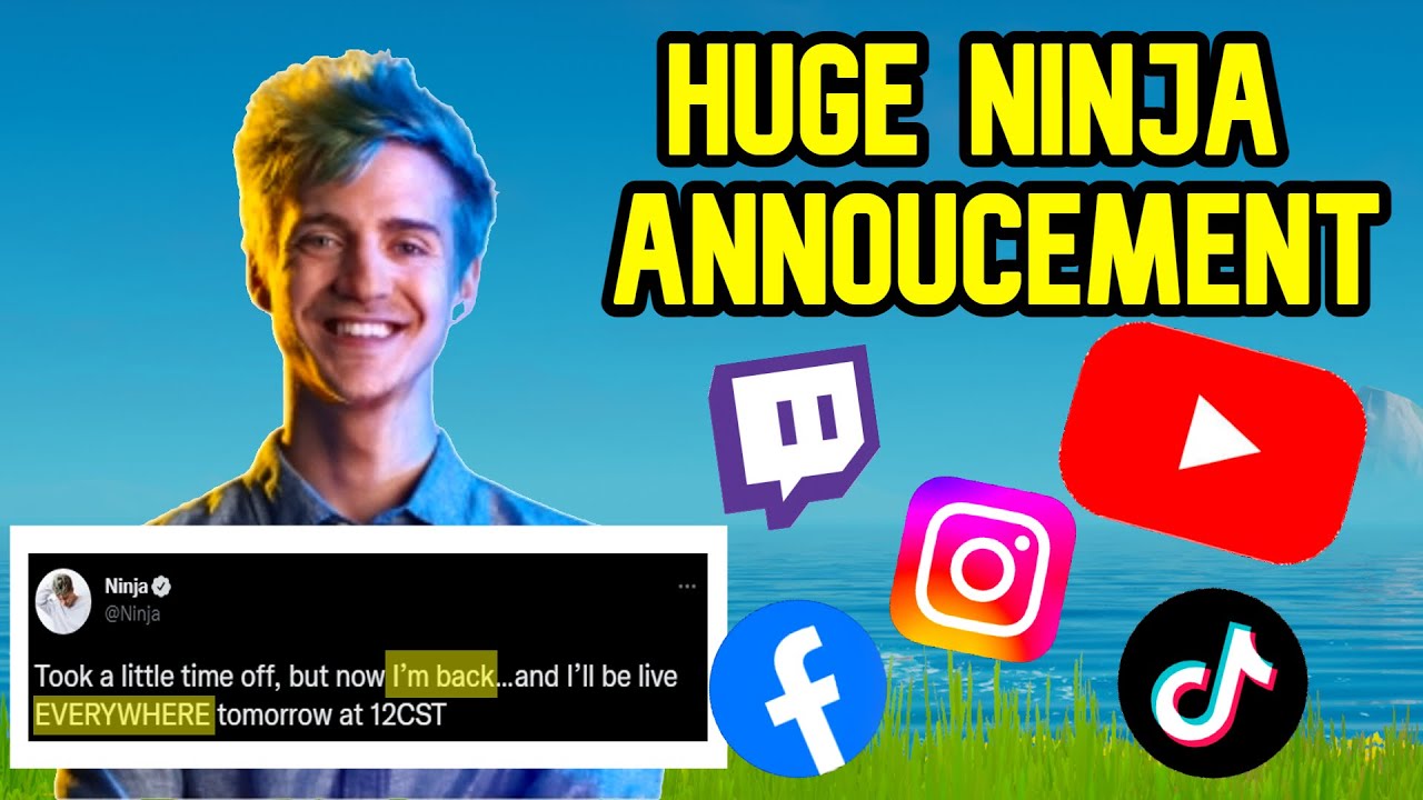 HUGE NINJA ANNOUCEMENT: Ninja Is Making A Huge Change For All Streamers ...