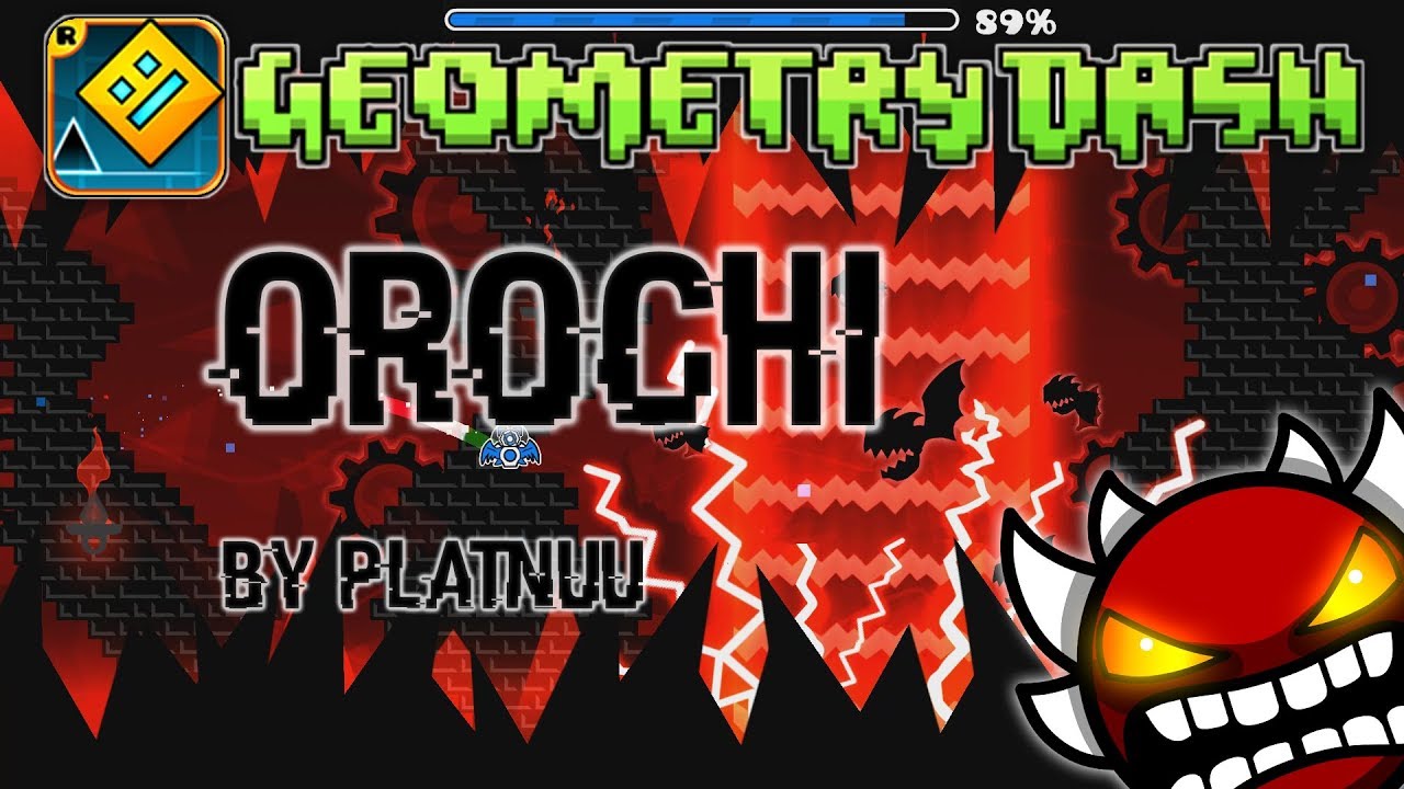 Geometry Dash - Orochi [new version] (Extreme Demon) by Platnuu {READ ...