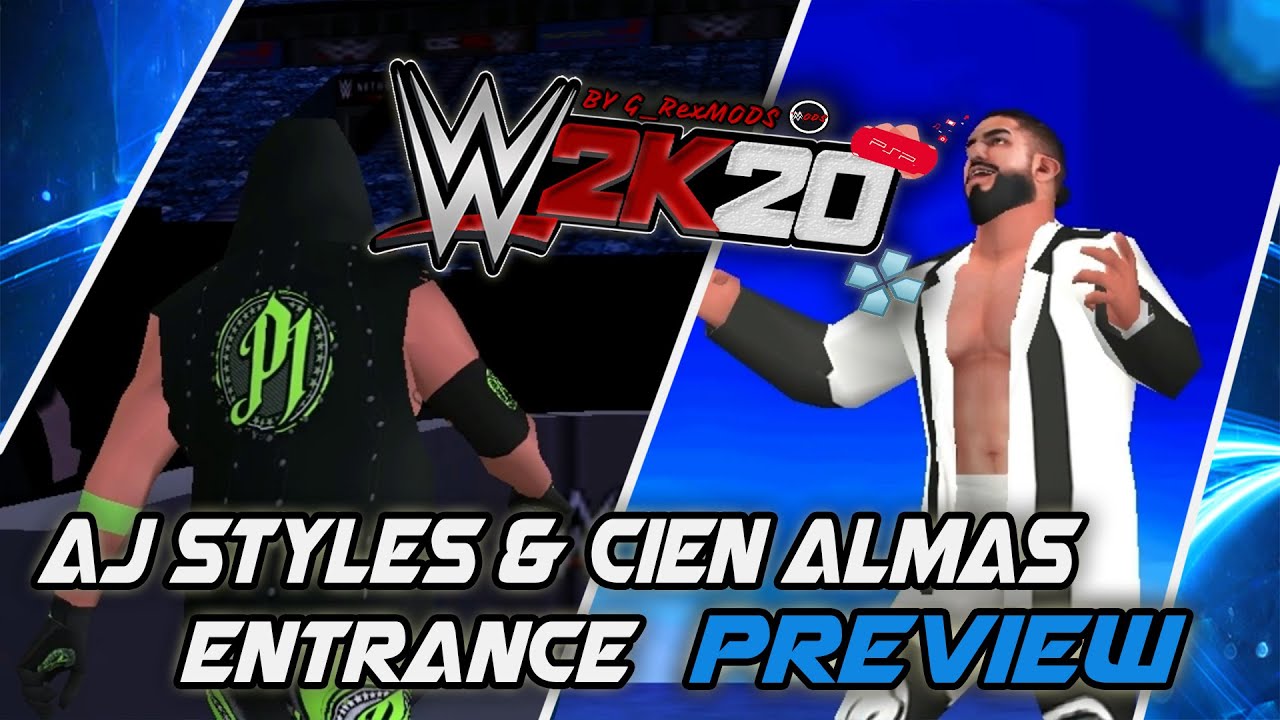 WWE 2K20 PSP Android & PC/ AJ Styles and Cien Almas preview - YouTube