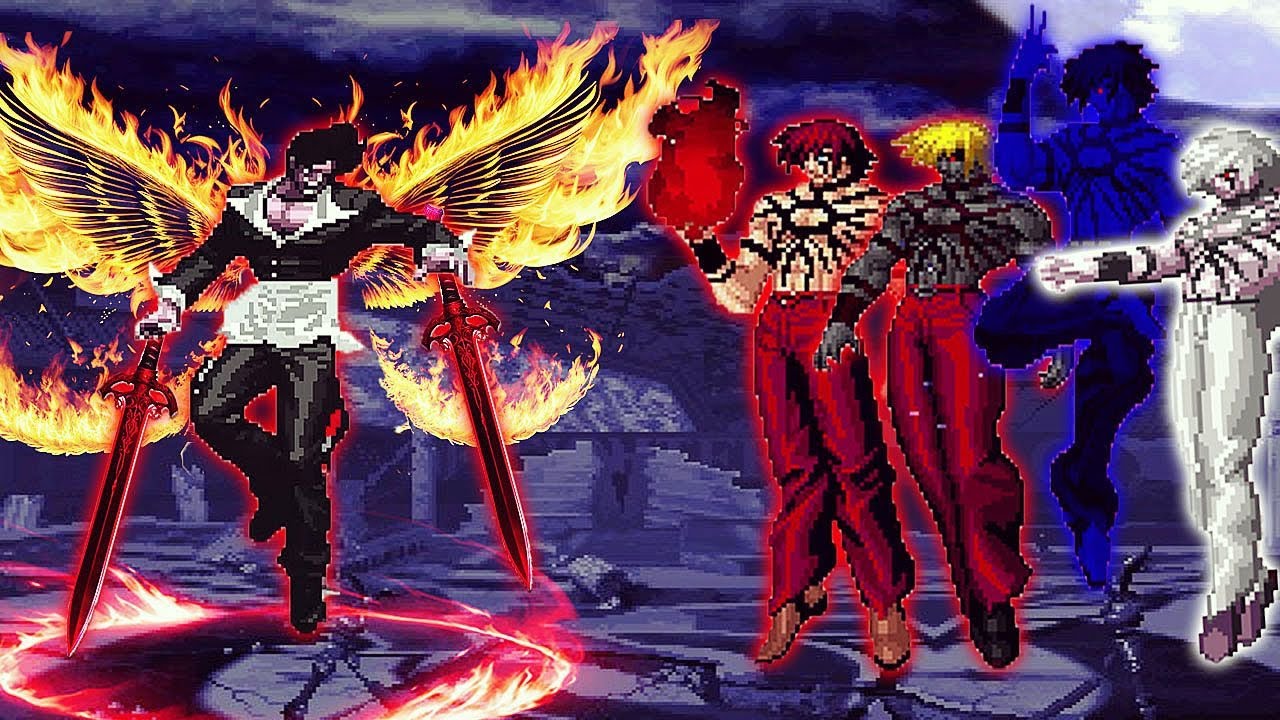 [Mugen KOF] Ultimate Black Orochi Iori Vs Orochi Team - YouTube