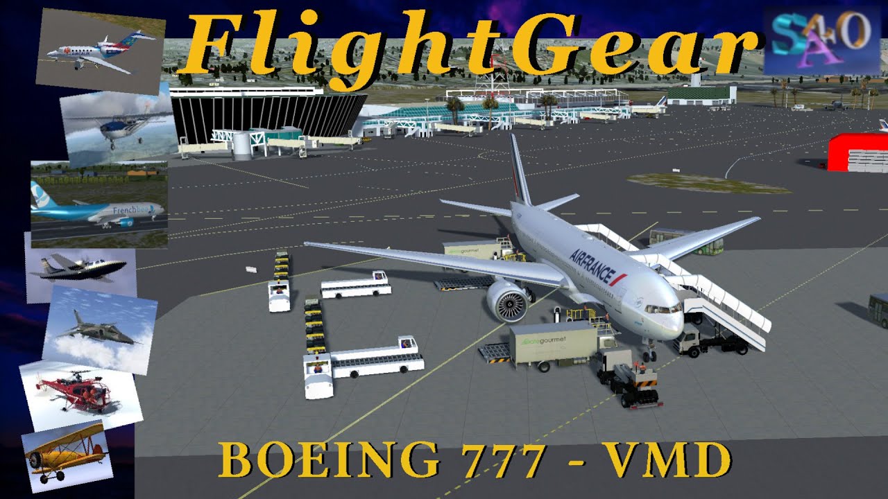 Flightgear nouveauté : le BOEING 777-VMD - YouTube