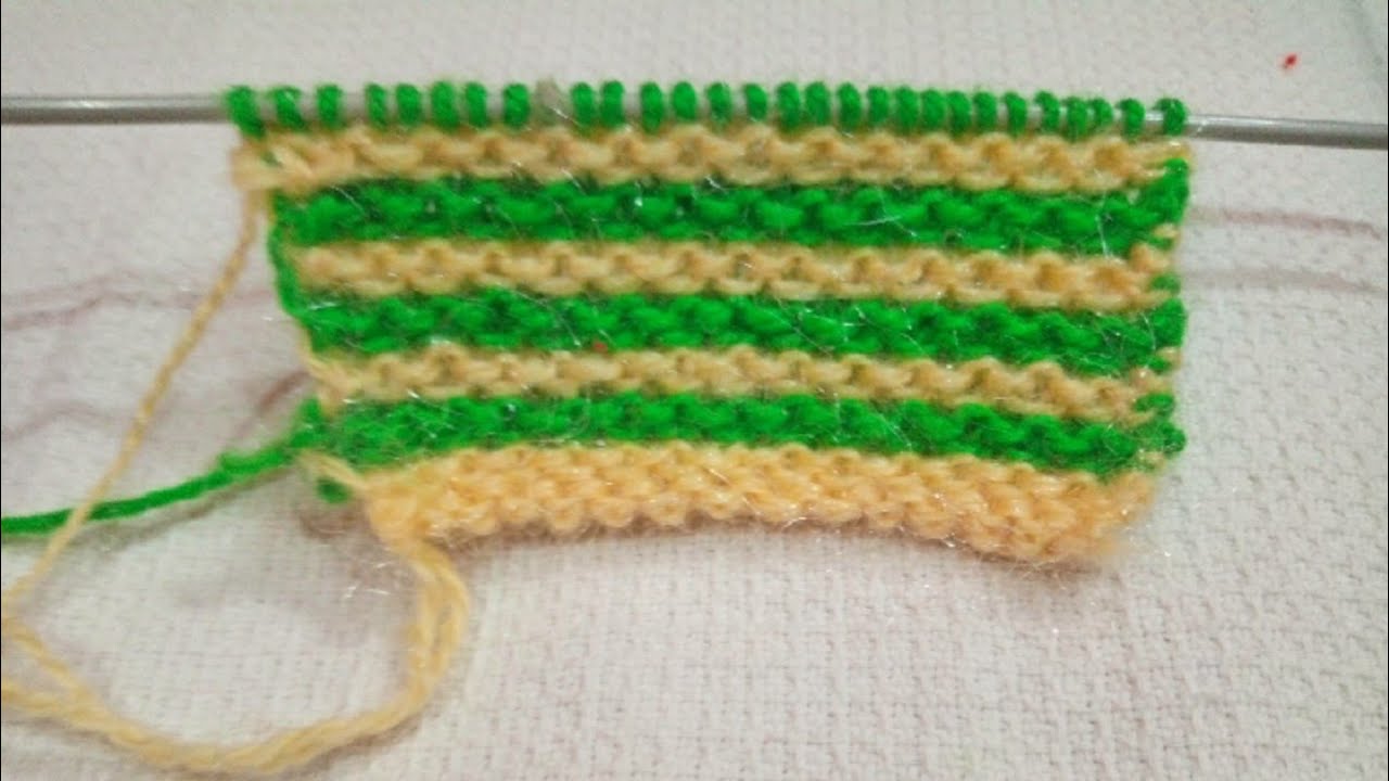 Easy two colour knitting Sweater design no.-3 - YouTube