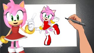 COMO DESENHAR AMY ROSE (SONIC BOOM) - Passo a Passo Sim... | Doovi