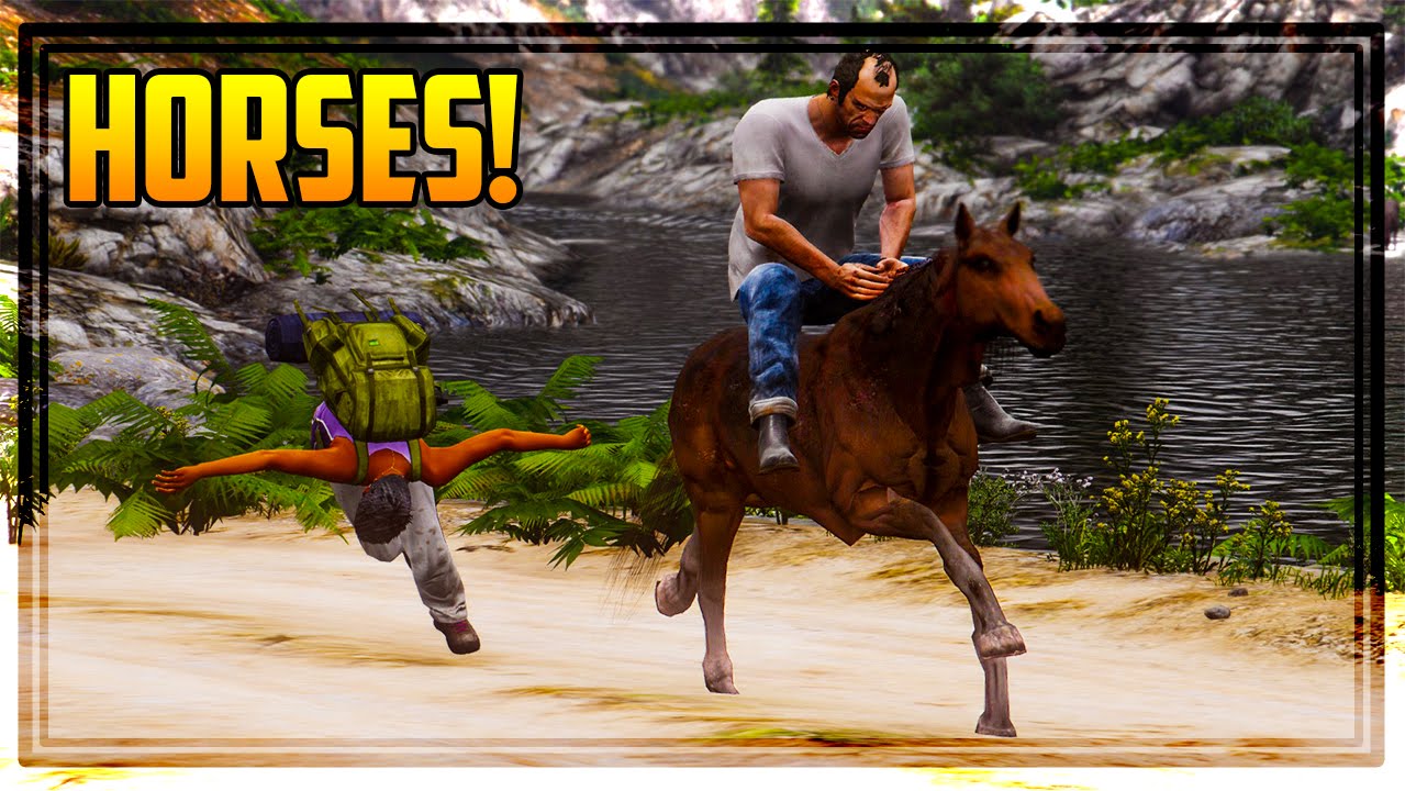 HORSES FINALLY IN GTA 5! + A DRAGON! (GTA 5 Mods) - YouTube