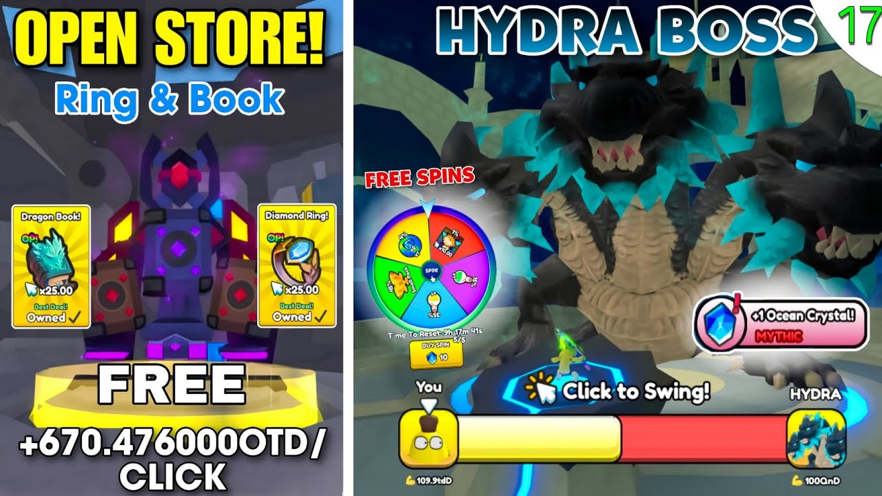 Open Store - Hydra Mega Boss in World 9 & Pull a Sword Roblox #17 - YouTube