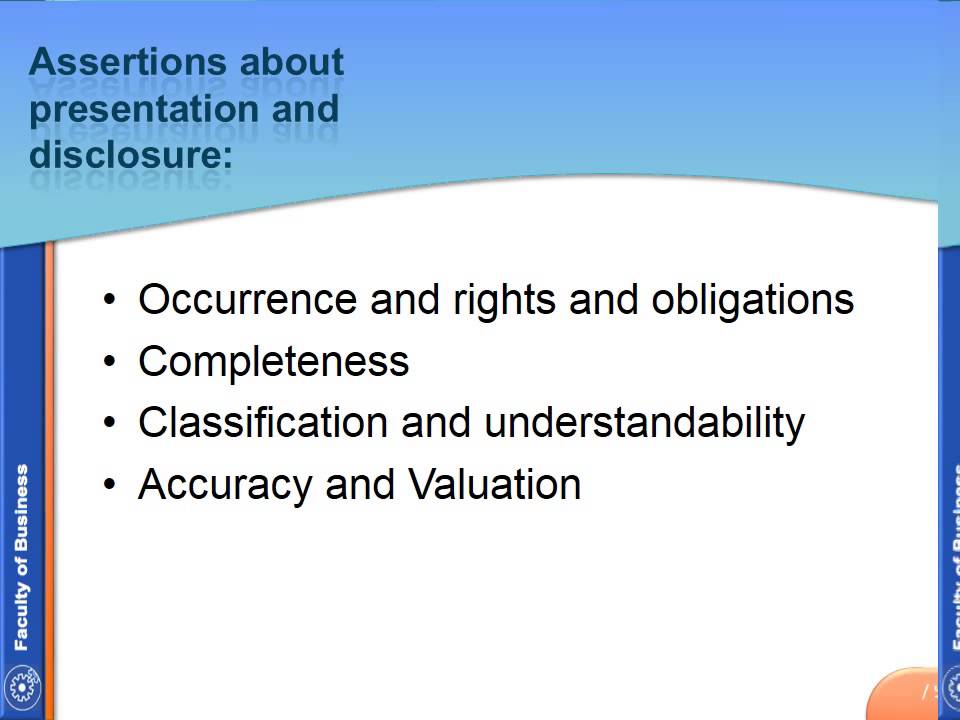 T5 Using the financial report assertions - YouTube