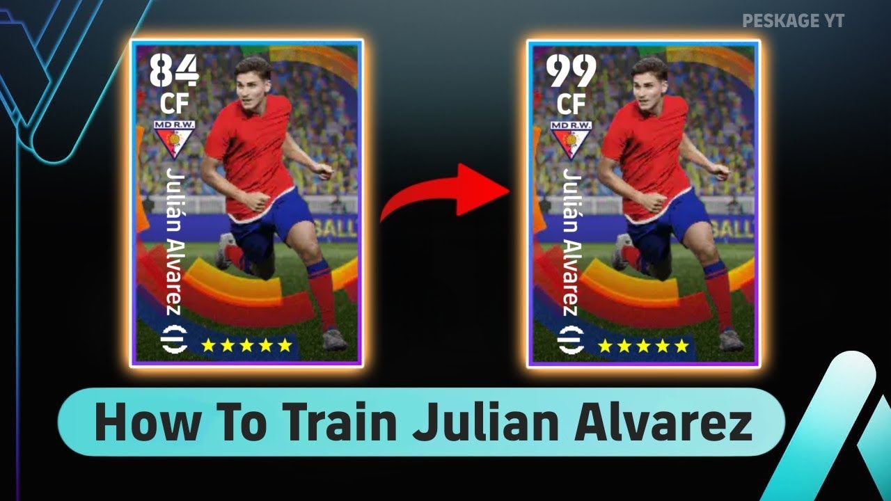 How To Train 99 Rated Julian Alvarez in eFootball 2025 Mobile - YouTube