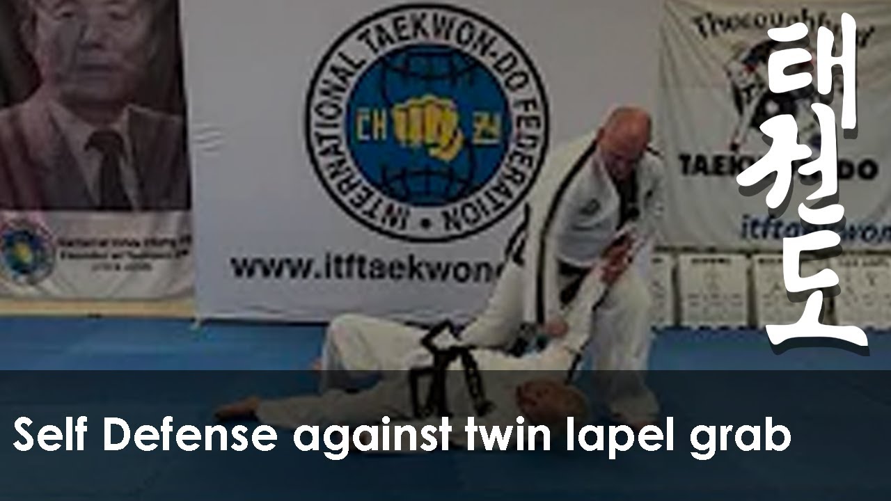 Self Defense against twin lapel grab - YouTube