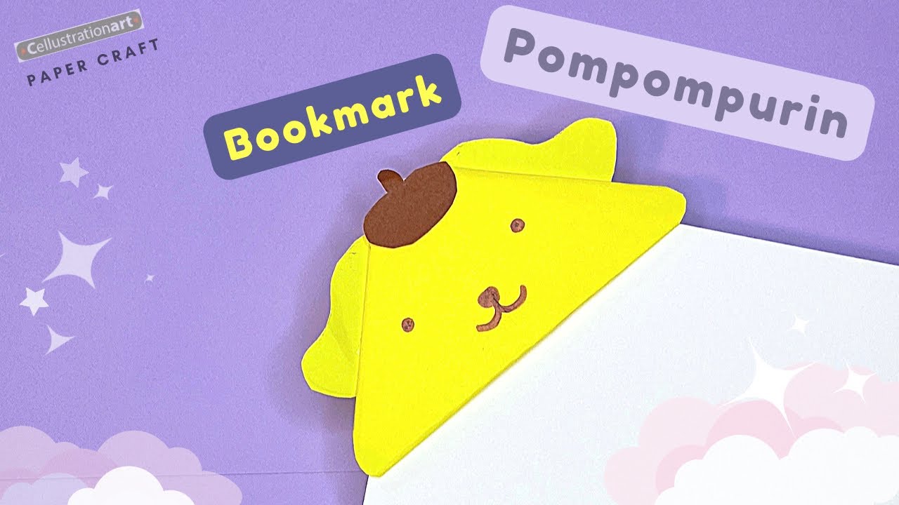 Easy Origami Bookmark Corner | Pompompurin Bookmark | DIY Paper ...