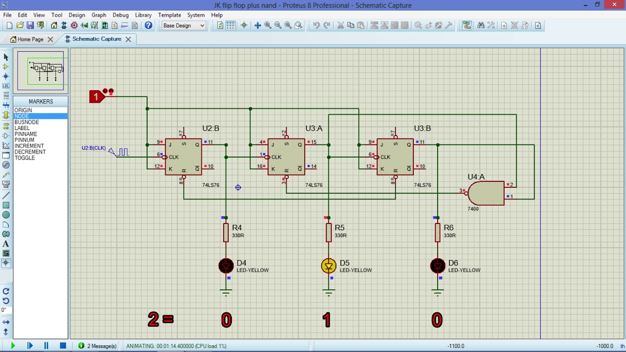 Counter dengan MOD 6 - Proteus 8 Professional - YouTube