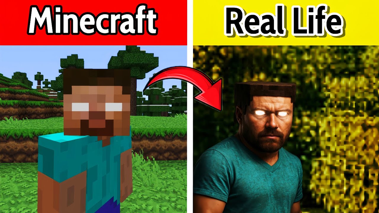 Minecraft Mobs In Real Life #1 (Blocky Version) - YouTube