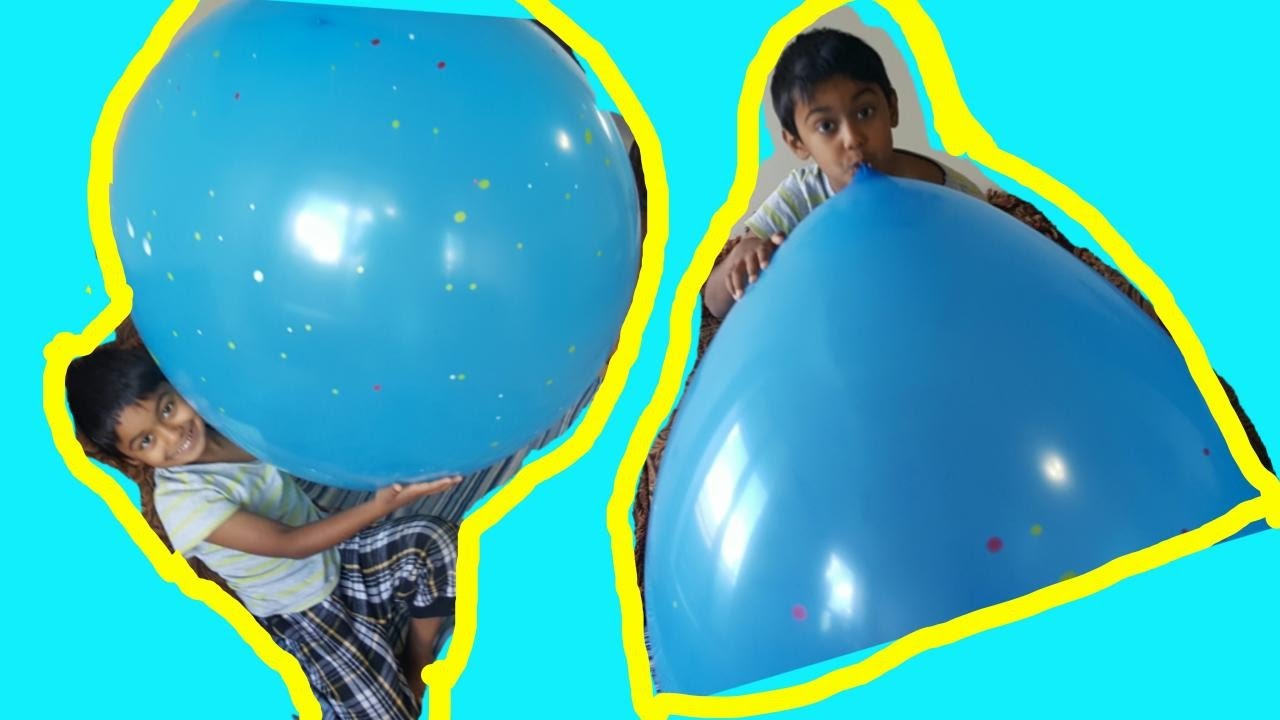 Playing with a Giant Balloon In Our House Bouncing Fun Fun Hunter Kids ...