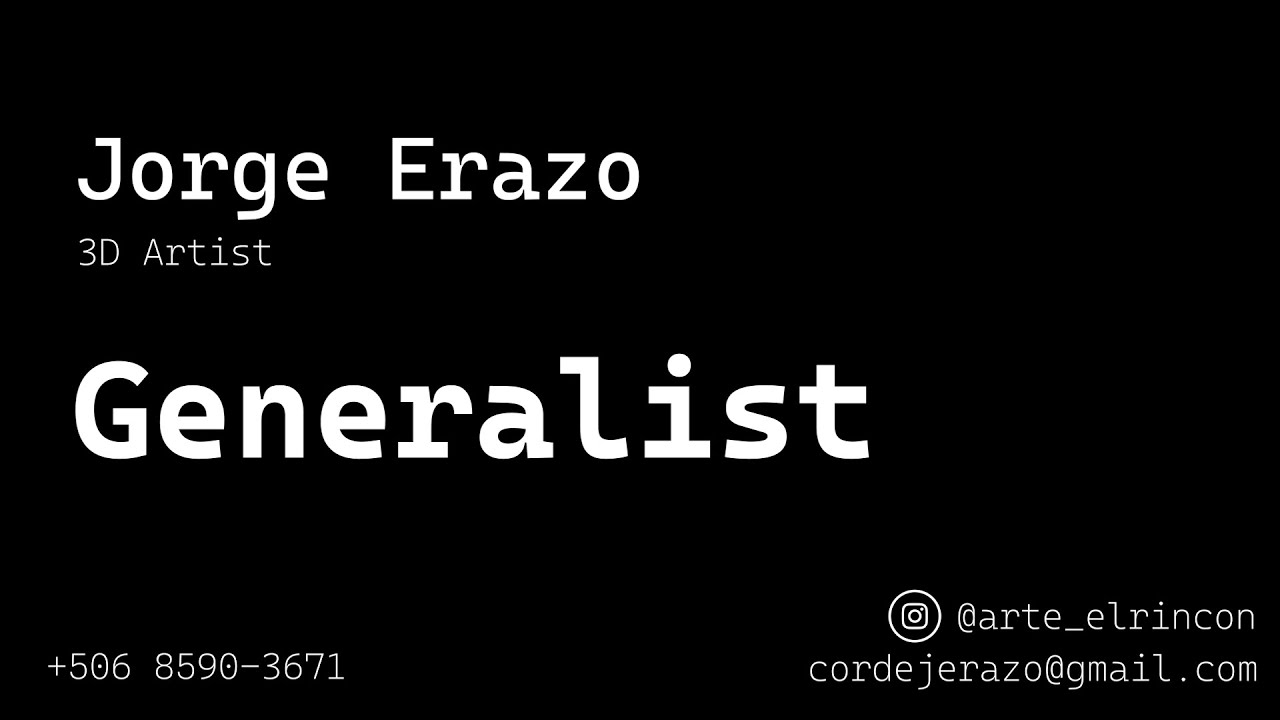Generalist demo reel │ Jorge Erazo - YouTube