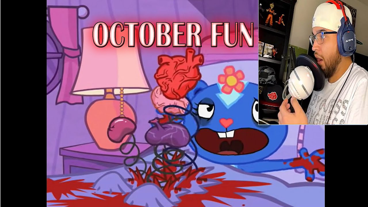 HAPPY TREE FRIENDS LET THE FALL BEGIN / J.R REACTS #fun #reaction #htf ...