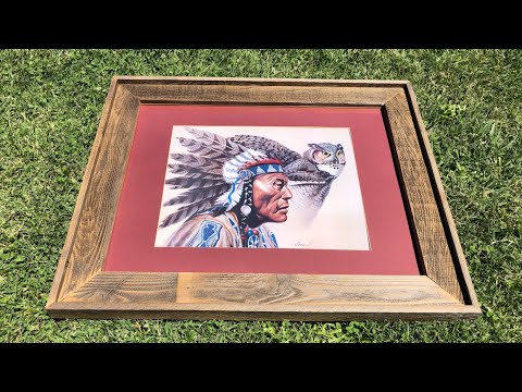 DIY How I Make A Barn Wood Farm House Fence Board Picture Frame Using ...