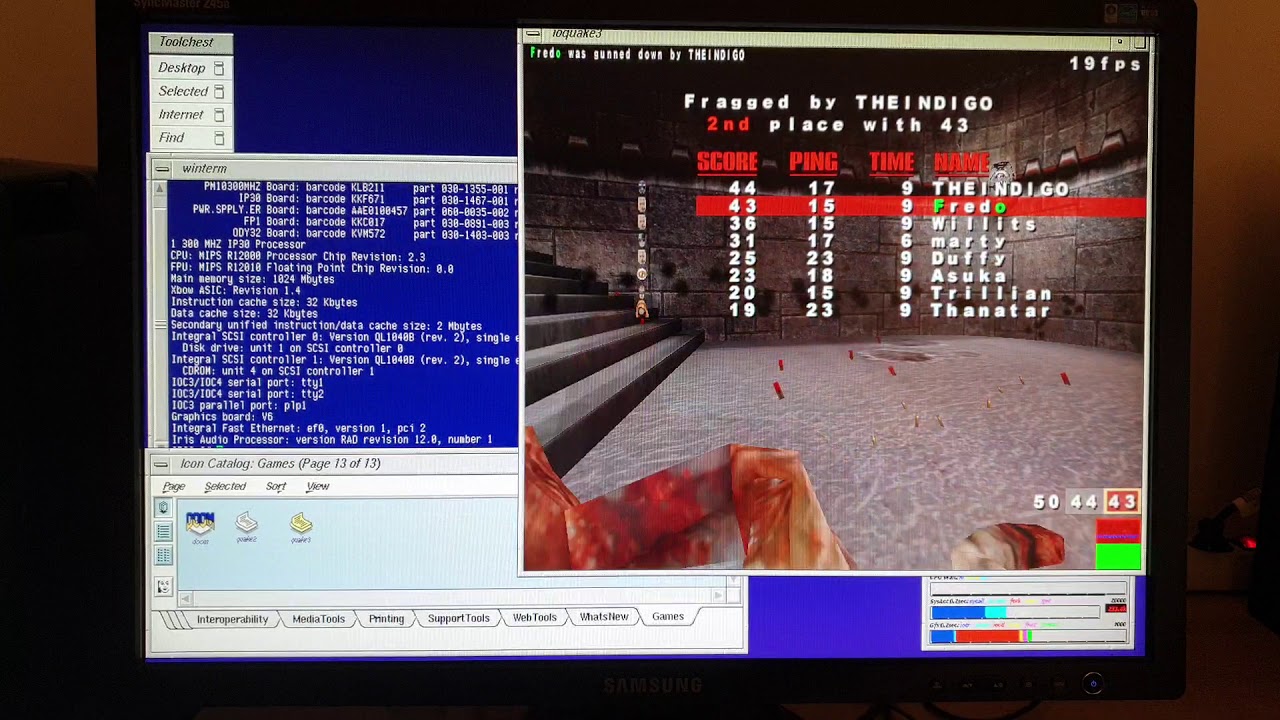 Quake 3 Arena on Silicon graphics octane Odissey VPro 6 - Ultra quality ...