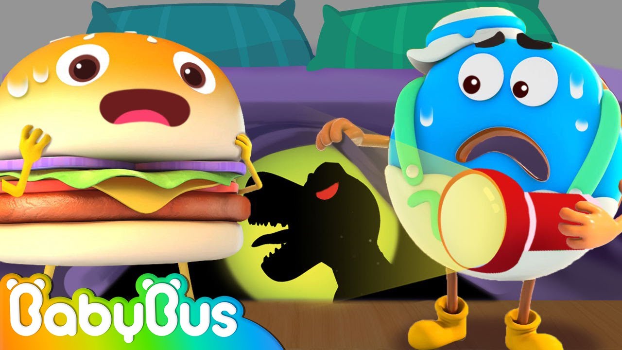 Hamburger is Afraid of MONSTERS 👻 | Monster in the Dark | Nursery ...