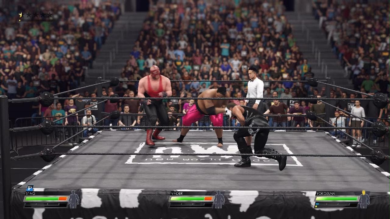 WWE 2K22 Yokozuna vs Vader vs STING - YouTube